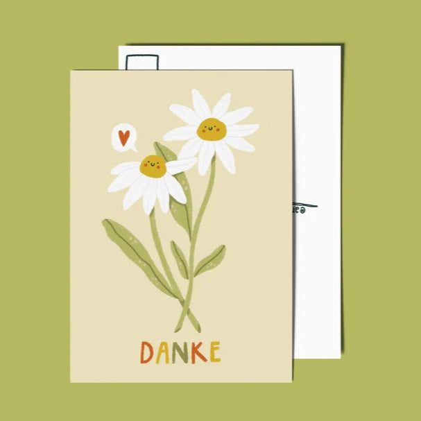 Postkarte 'Danke' – Blume – LIEBS.CO
